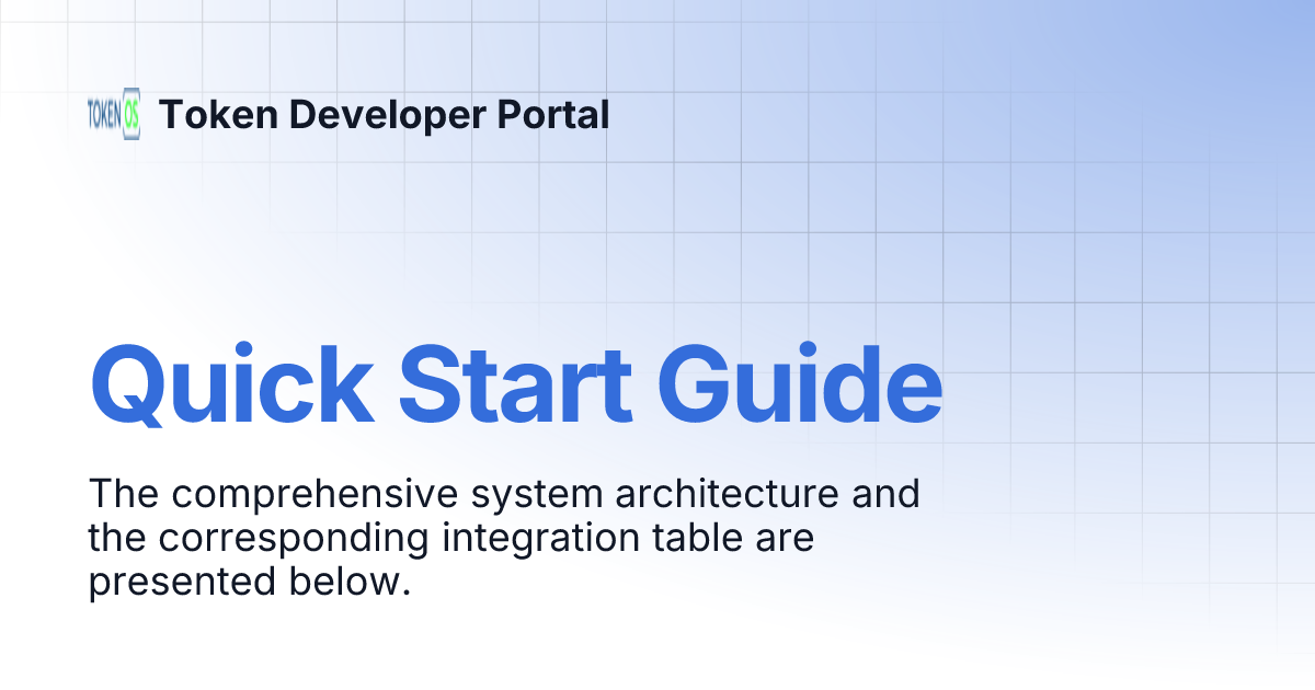 Quick Start Guide | OKC Platform | Token Developer Portal