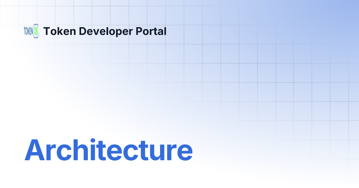 Architecture | Token Developer Portal Architecture | Token Developer Portal